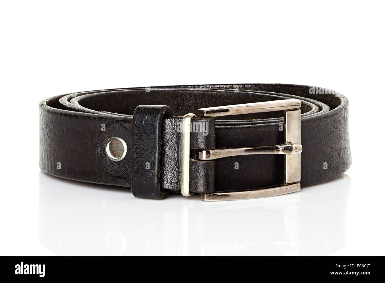 One black leather belt hi-res stock photography and images - Alamy