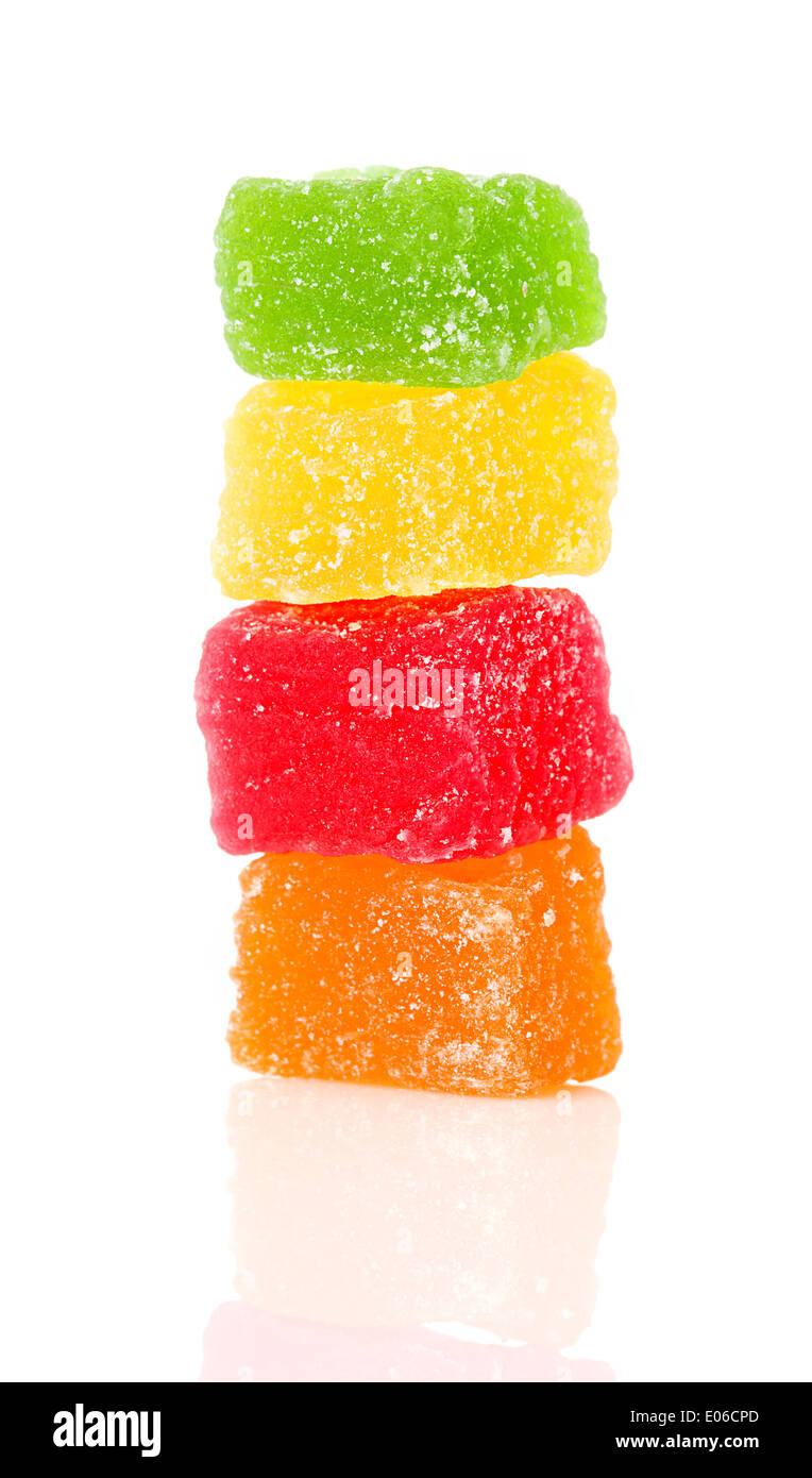 Sweet Candied Fruit closeup, isolated Stock Photo - Alamy