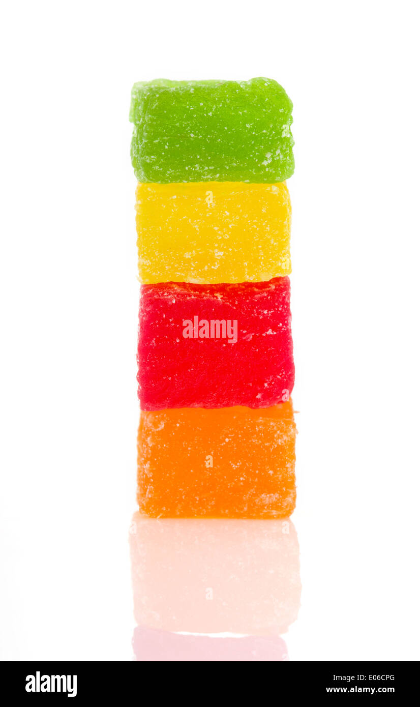 Sweet Candied Fruit closeup, isolated Stock Photo - Alamy