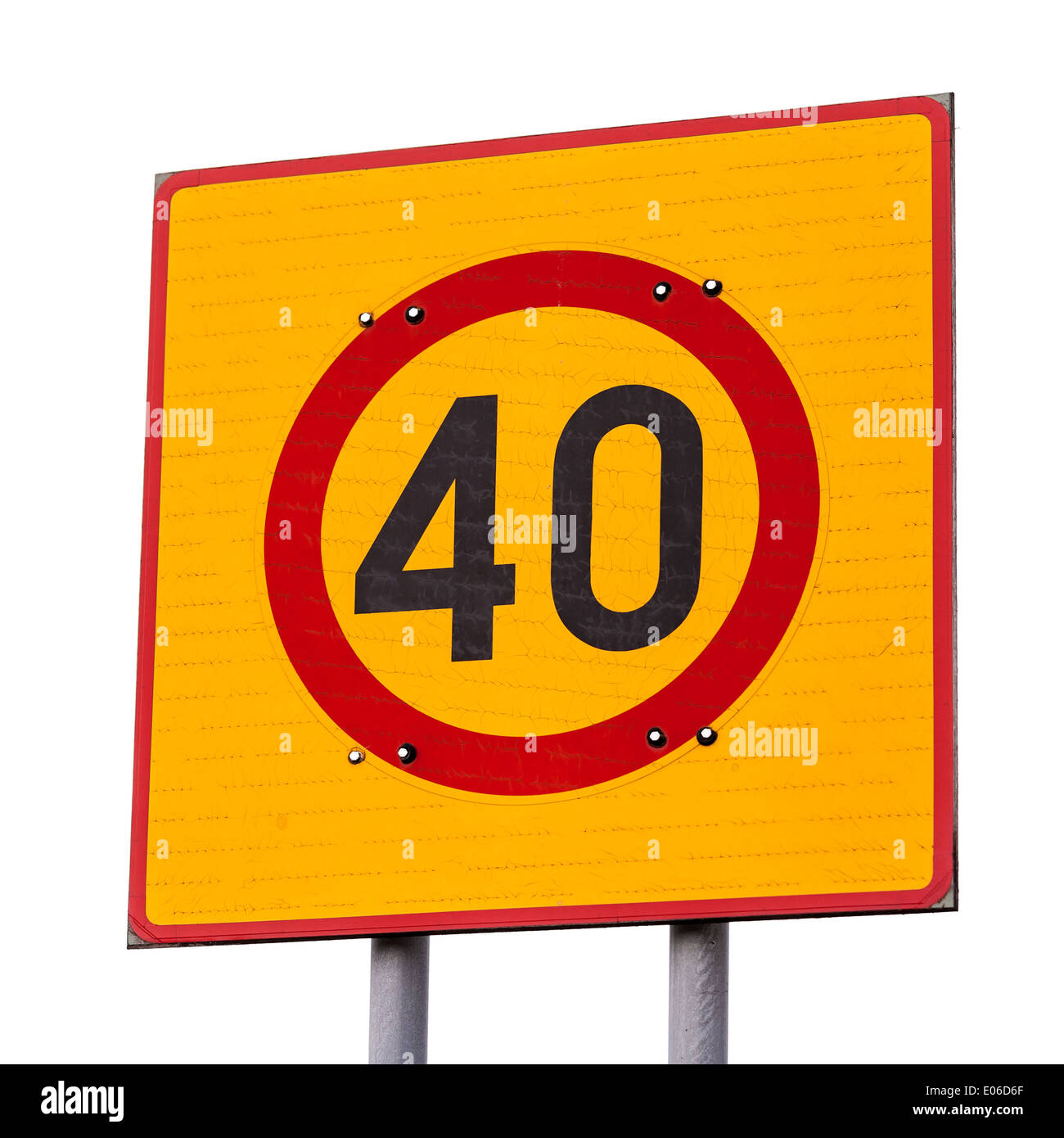 Sign traffic road roadsign speed limit Cut Out Stock Images & Pictures ...