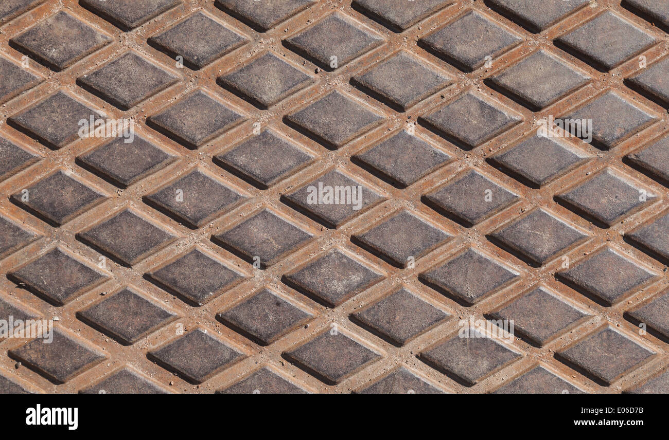 Rusted steel diamond plate background photo texture Stock Photo - Alamy