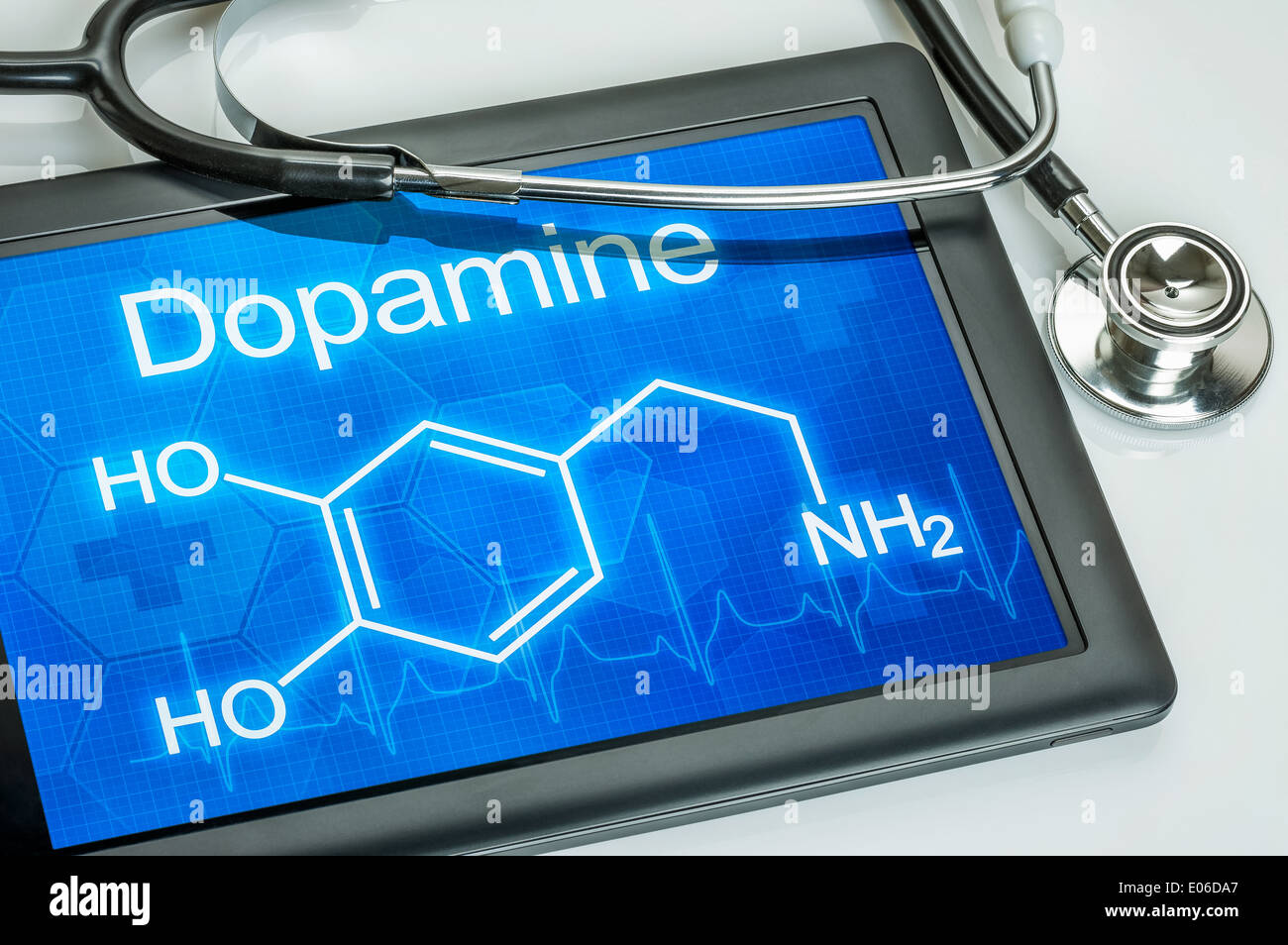Tablet with the chemical formula of dopamine Stock Photo - Alamy