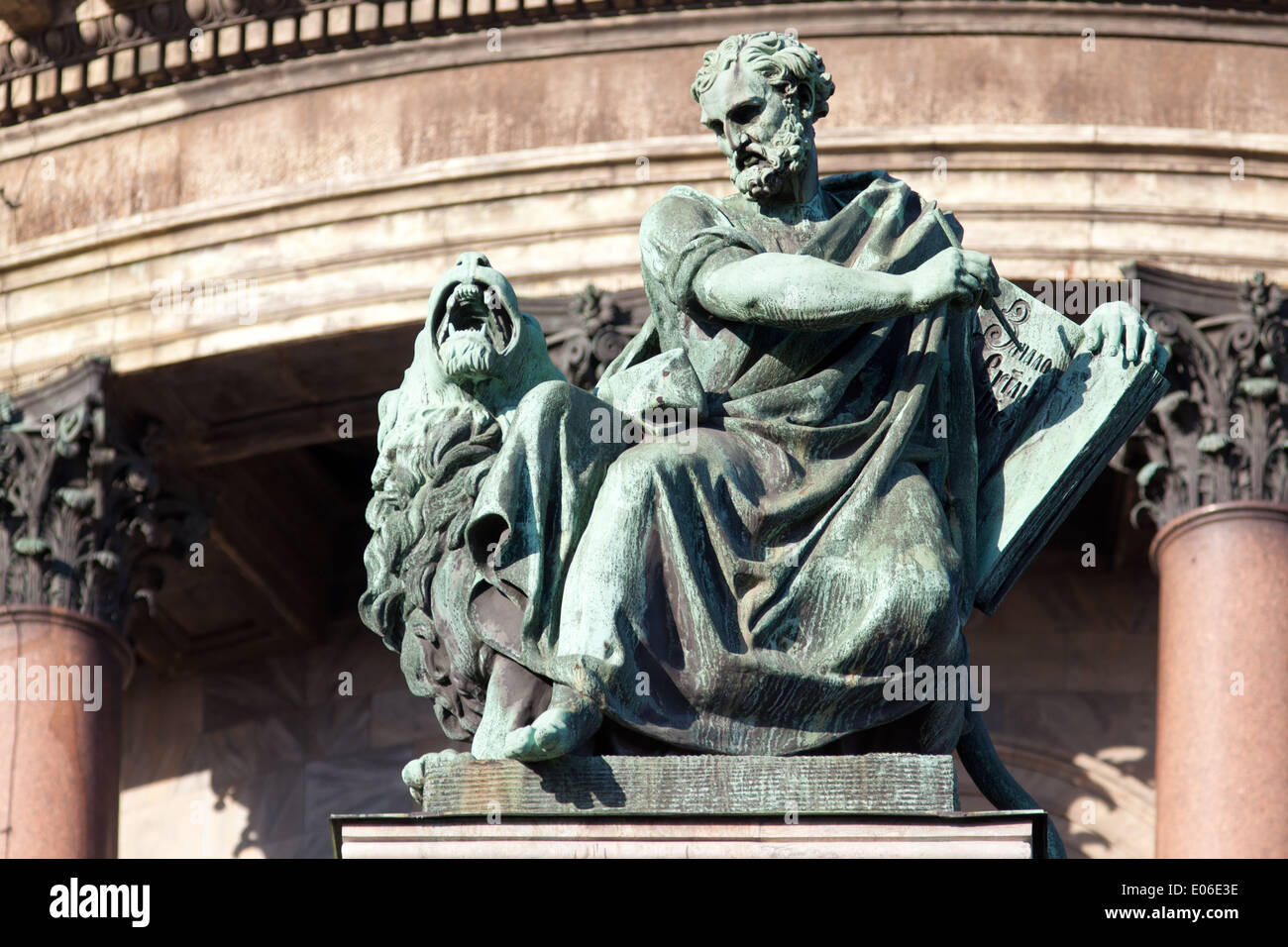 Sculpture of The Apostle Mark, on the Isaac cathedral, St Petersburg ...