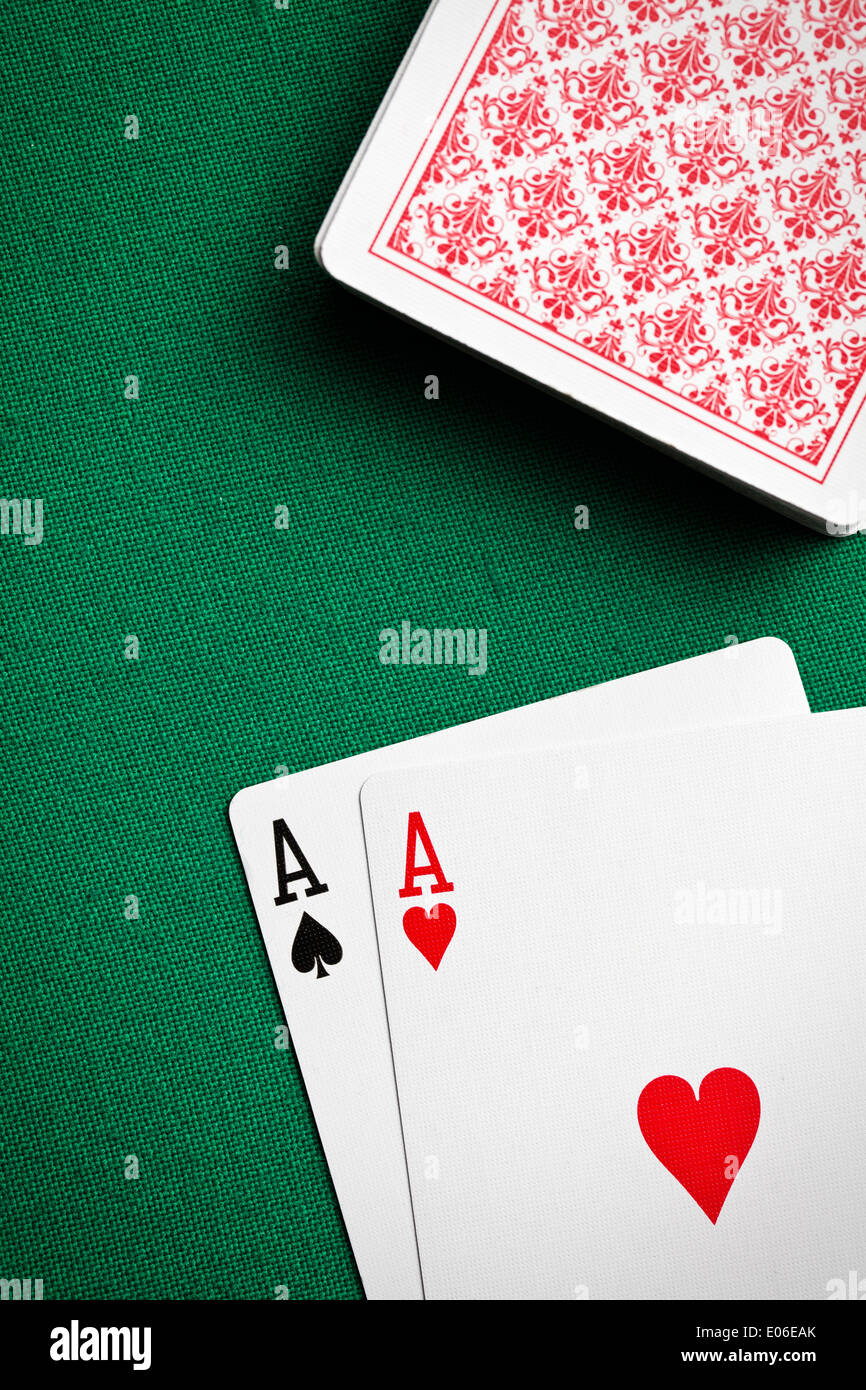 Poker game two aces hi-res stock photography and images - Alamy