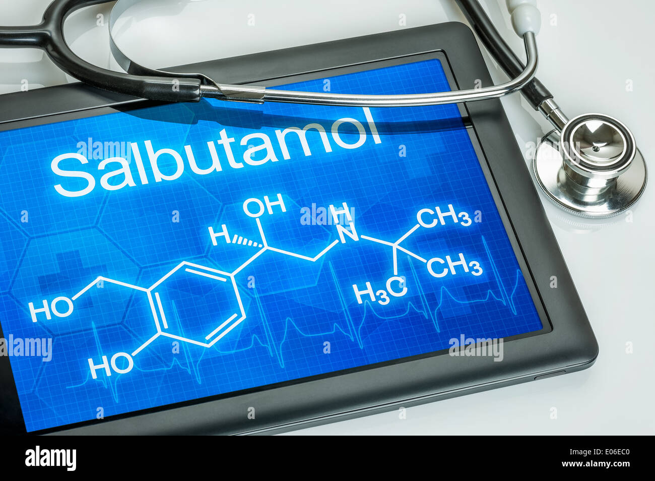 Tablet with the chemical formula of salbutamol Stock Photo - Alamy