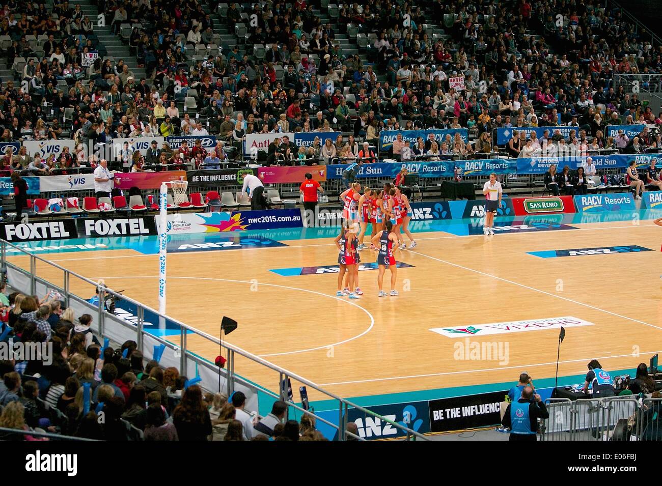 Melbourne, Victoria, Australia. 4th May, 2014. A court view of Hisense ...