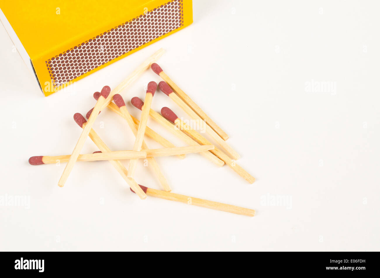 Wooden matches, matchbox and its striking surface Stock Photo - Alamy