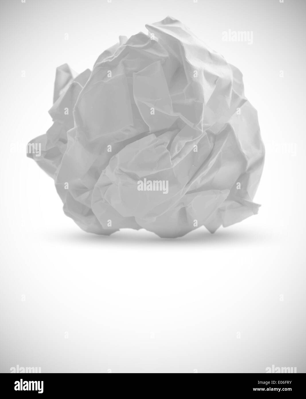 Crumpled paper isolated on white Stock Photo - Alamy