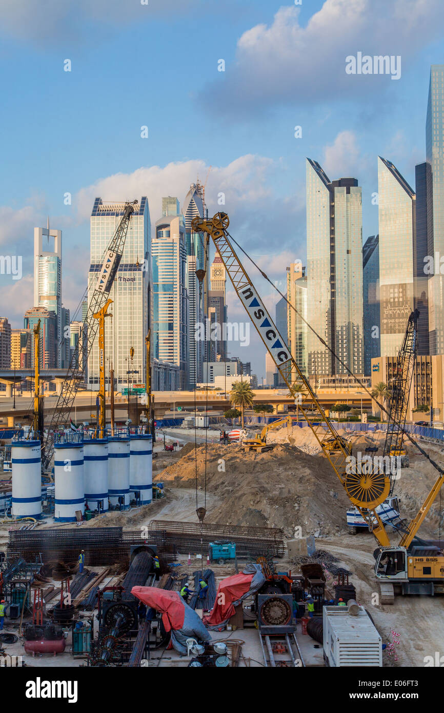 Construction site in Dubai Stock Photo - Alamy