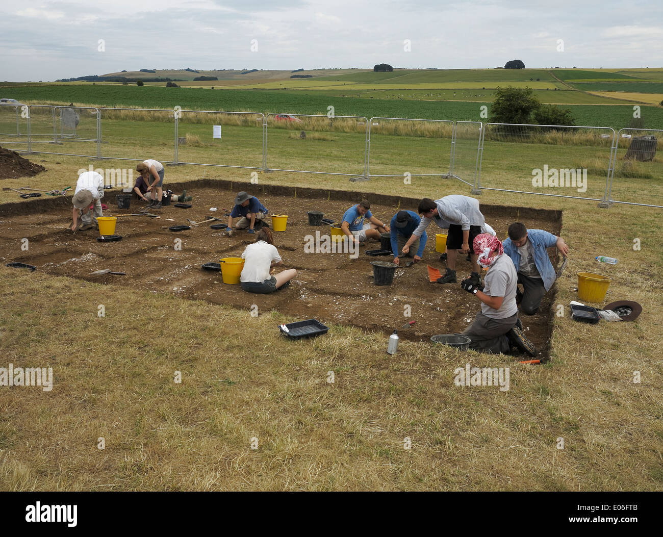 Archaeological dig at the Avenue Avebury Wiltshire England UK Stock ...