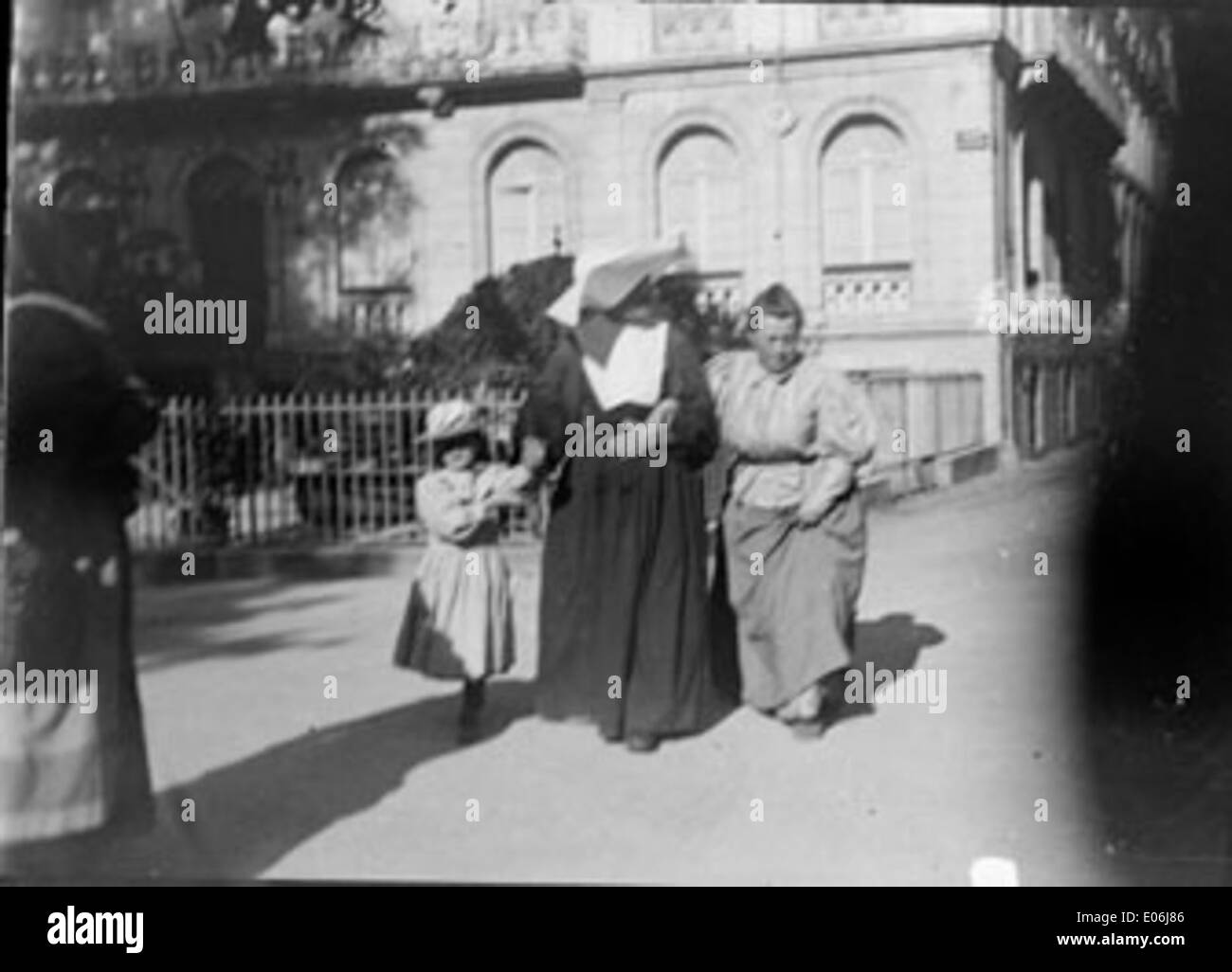 A photograph taken in September 1896, showing a nun with her patients ...