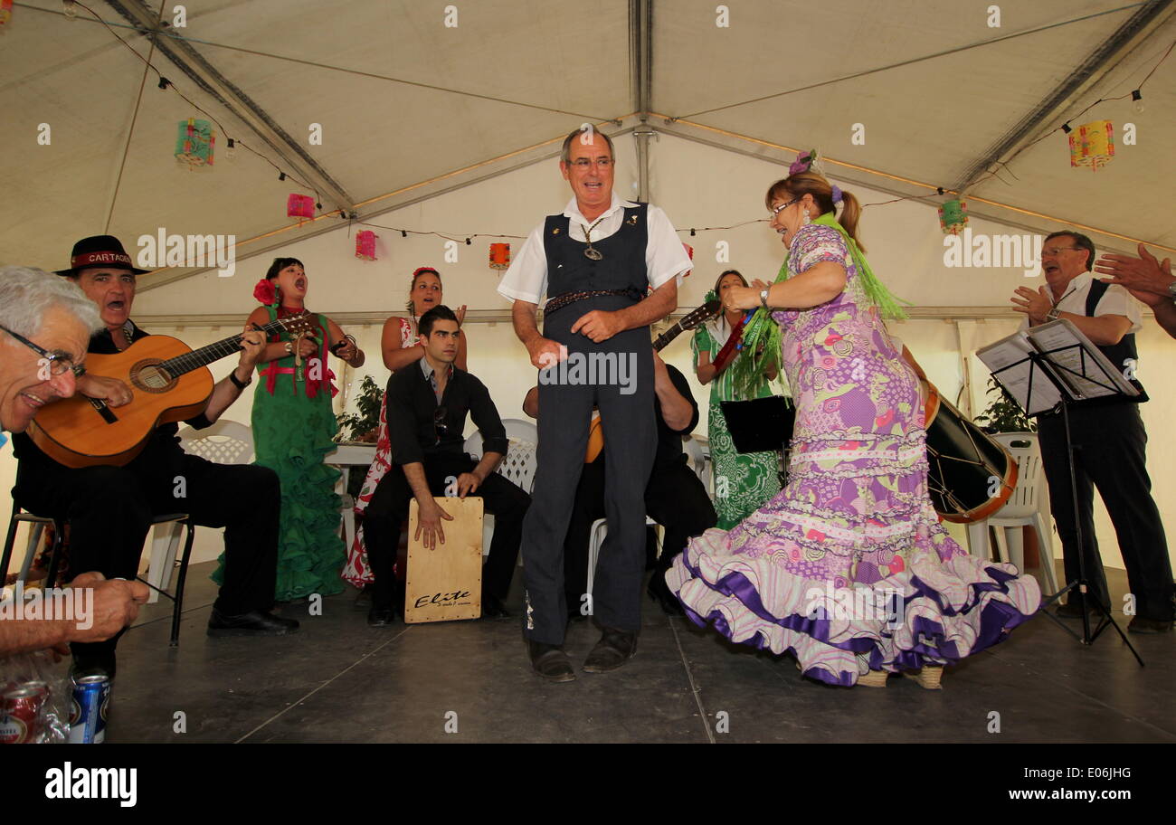 Traditional Spanish singing and dancing at a Fiesta in rural Spain ...