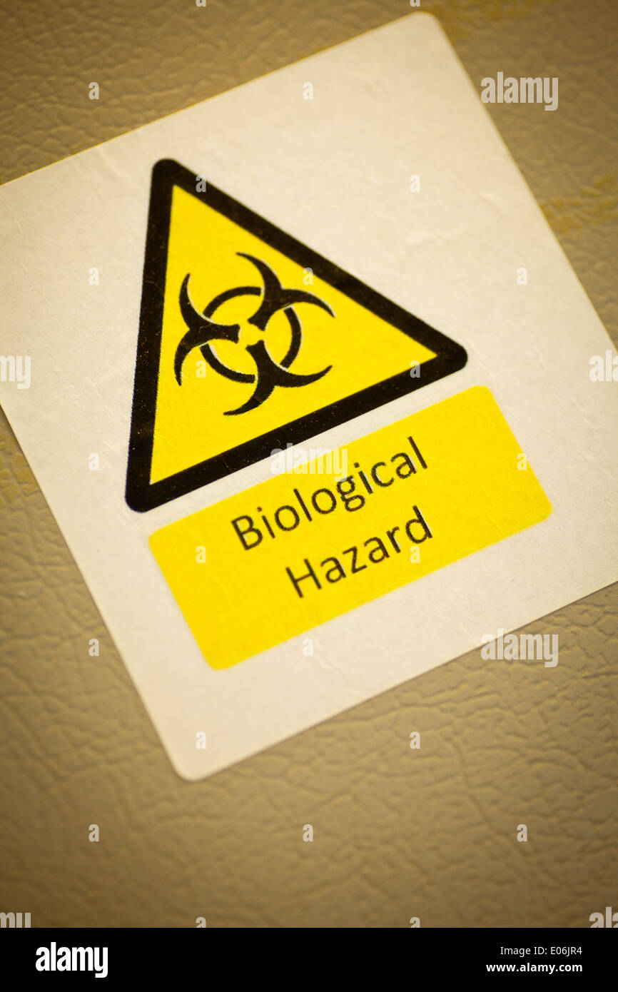 Biohazard symbol sign of biological threat alert Stock Photo - Alamy