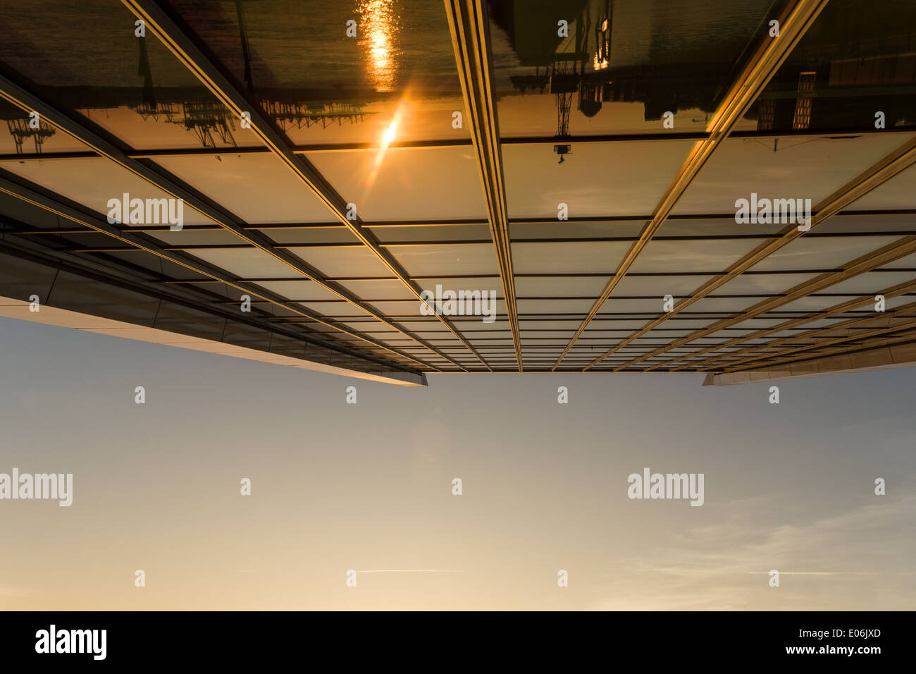 Sunset at the Docklands in Hamburg Altona Altstadt Stock Photo - Alamy