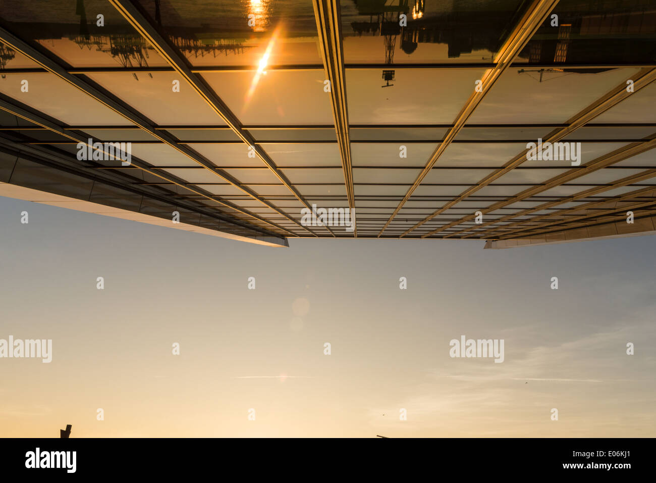 Sunset at the Docklands in Hamburg Altona Altstadt Stock Photo - Alamy
