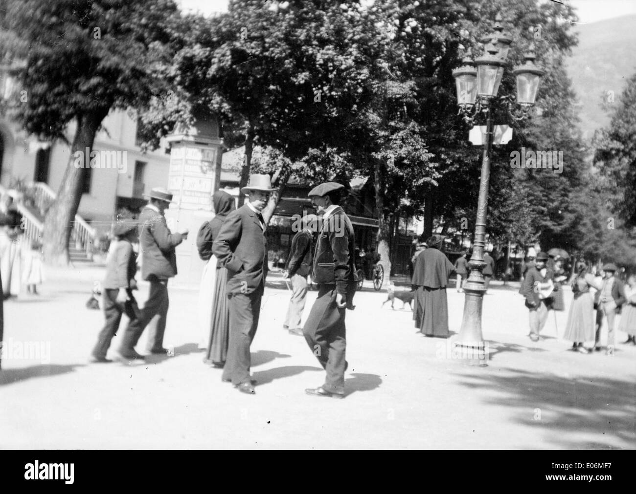 A photograph from September 1897 showing the Quinconces area in Luchon ...