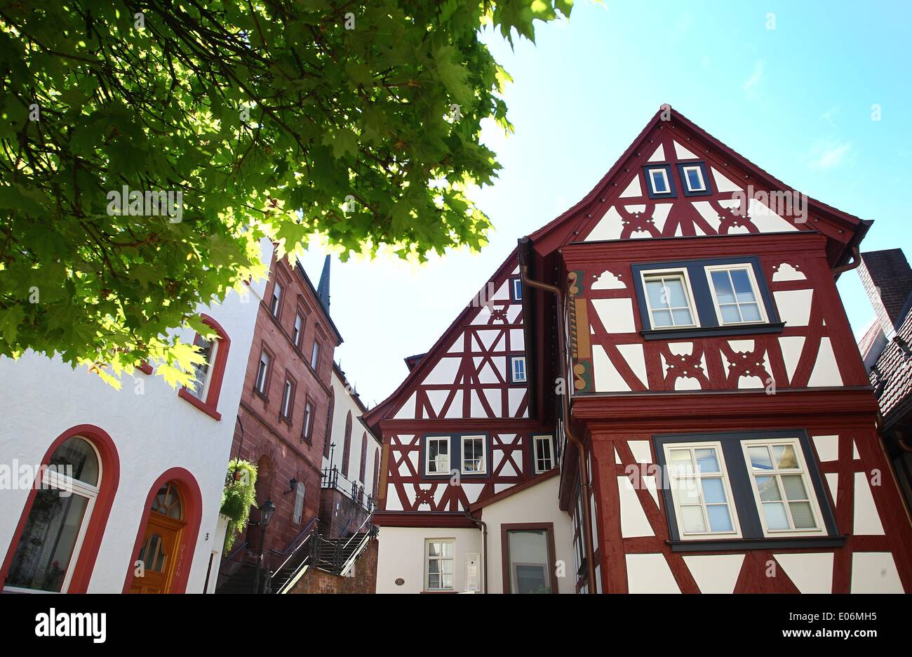 The old town in Klingenberg am Main, Germany, 17 April 2014. Photo ...