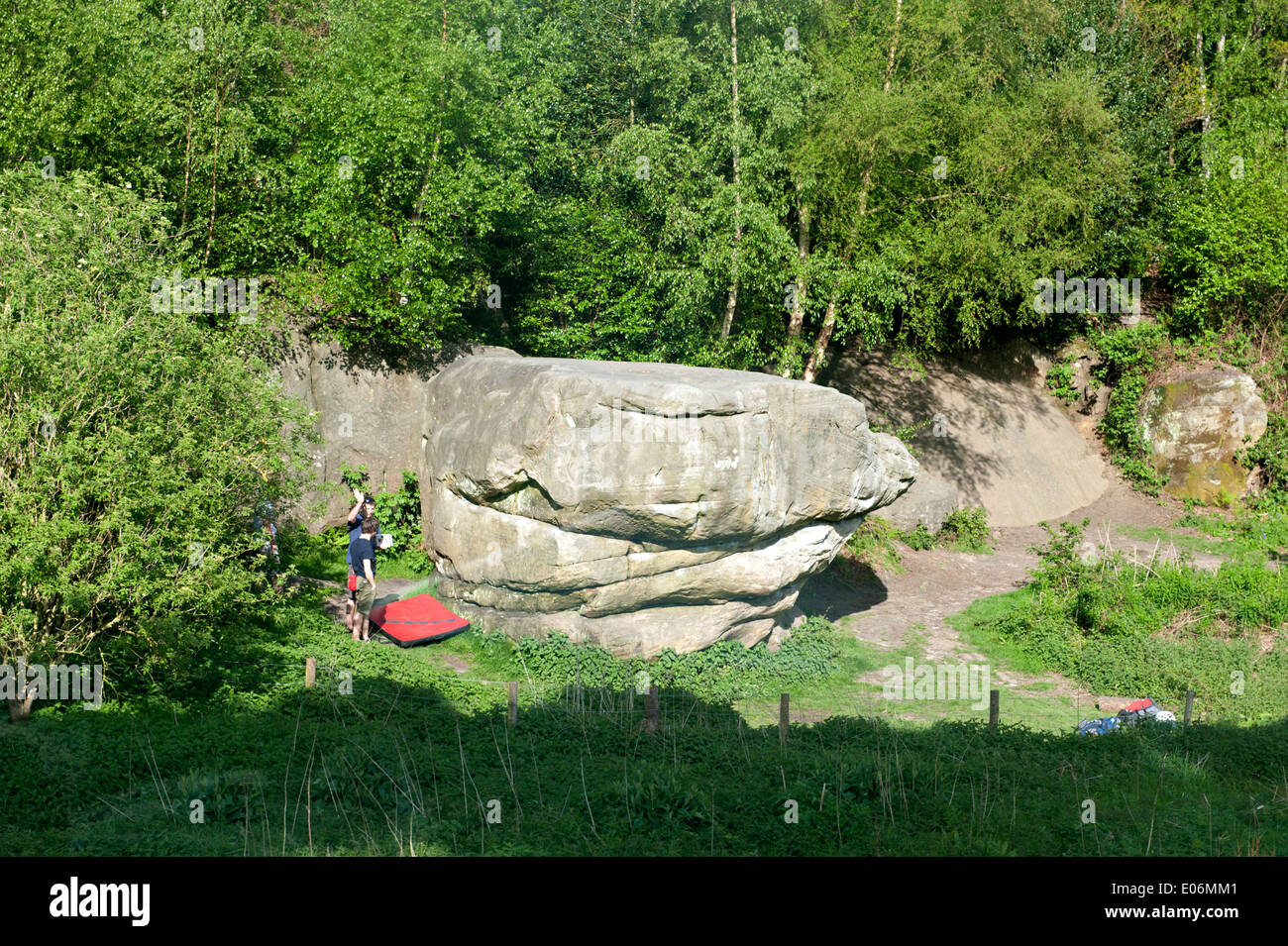 Sandstone rock outcrop, High Rocks at Tunbridge Wells, UK Stock Photo ...