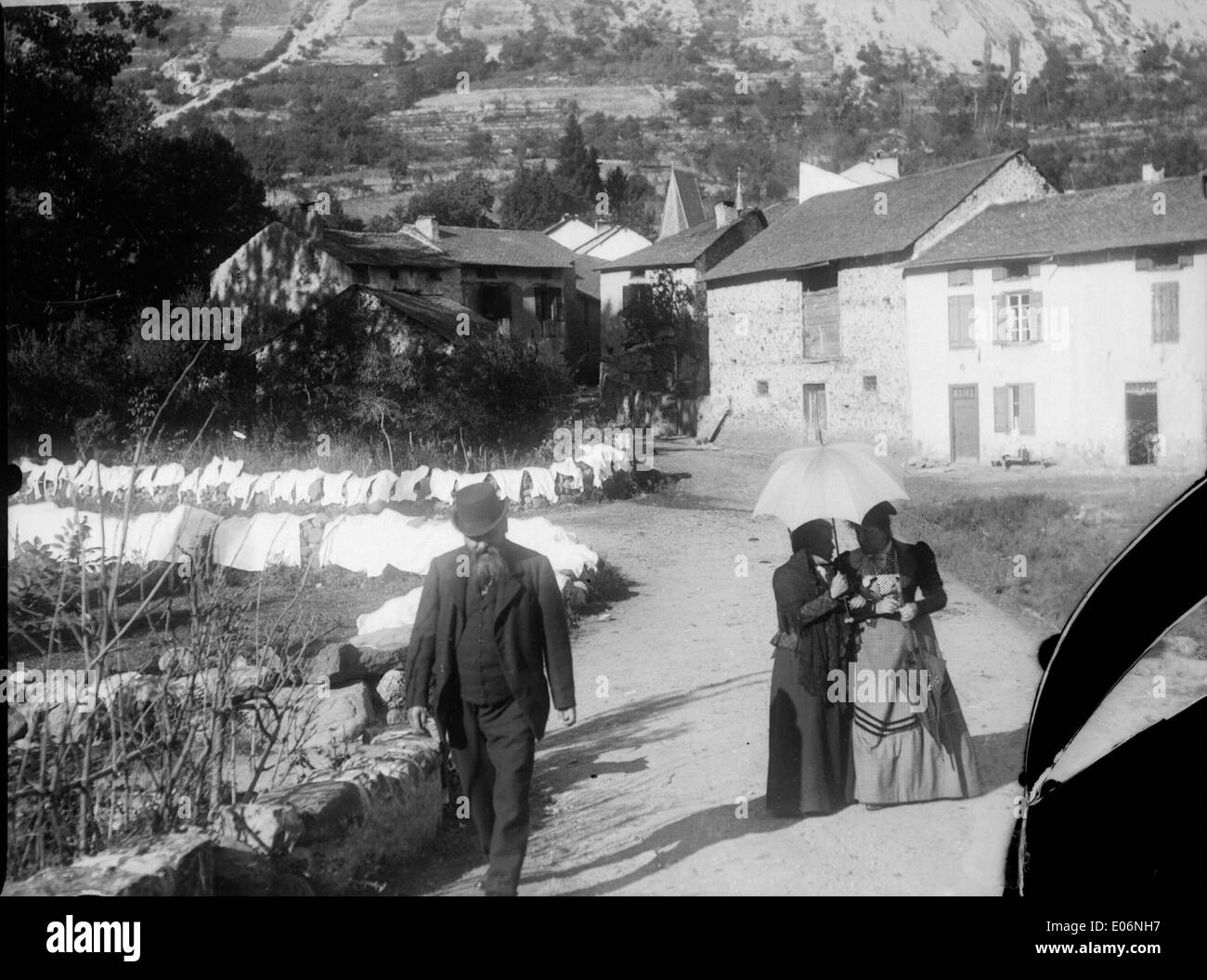 This photograph shows Mr. and Mrs. Calvet and Caroline Trutat (née ...