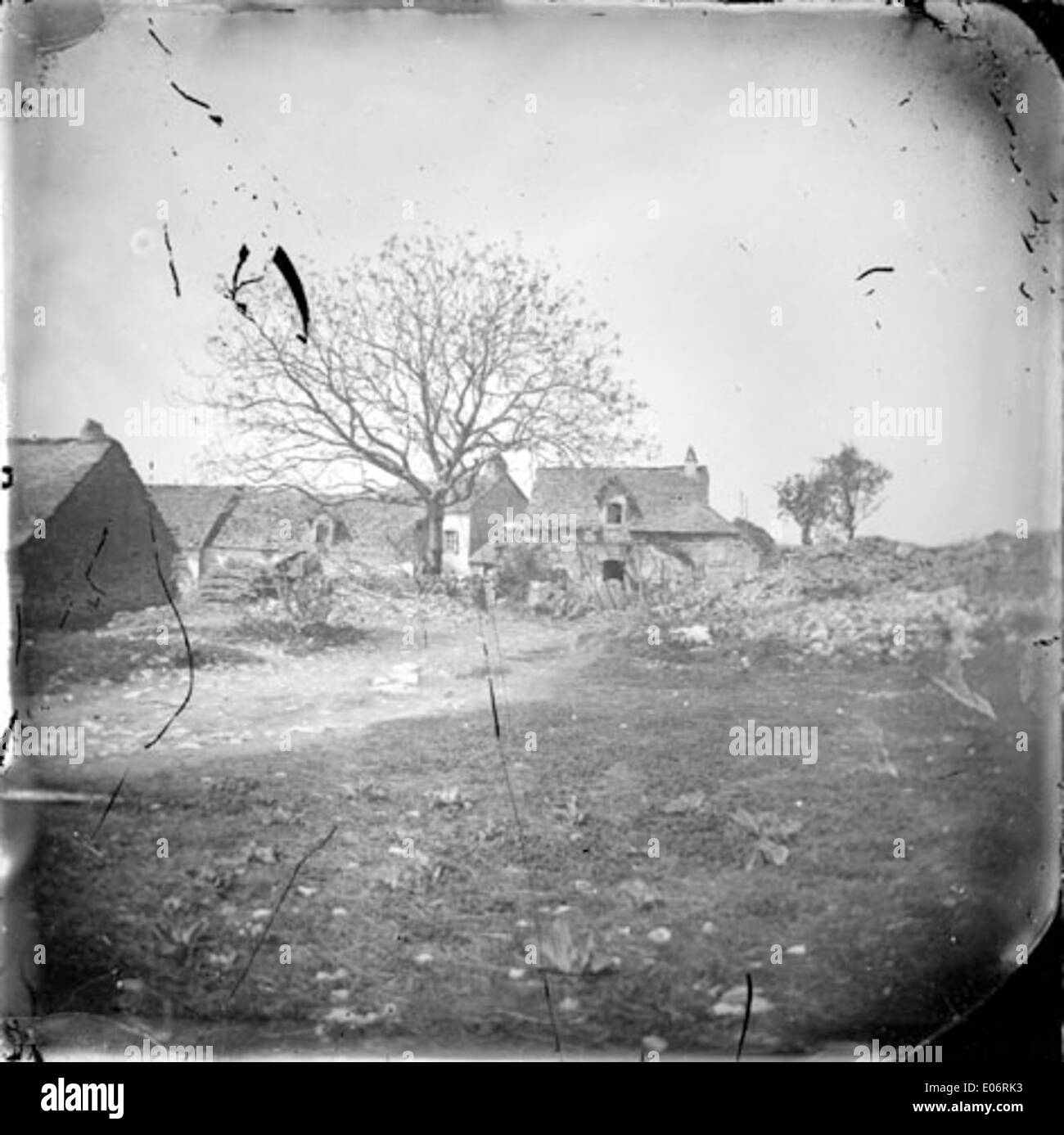 This photograph shows a farm in the vicinity of Caylus, showcasing ...