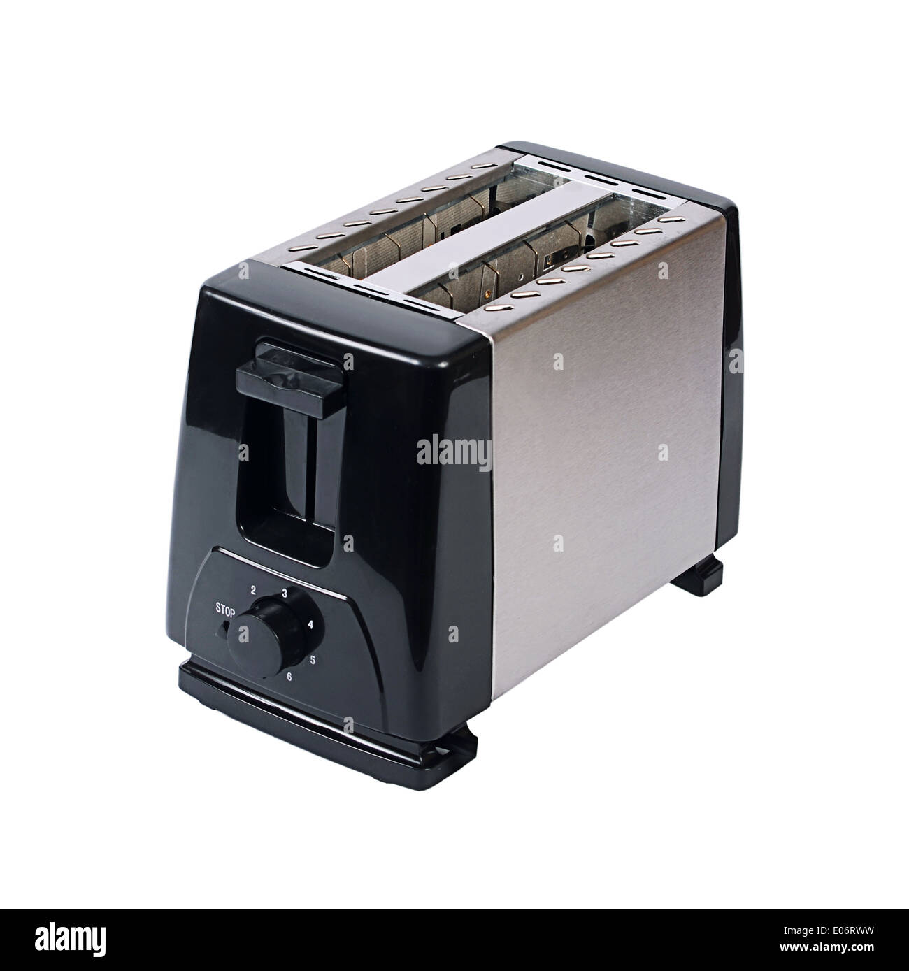 The silver toaster isolated on white background Stock Photo - Alamy