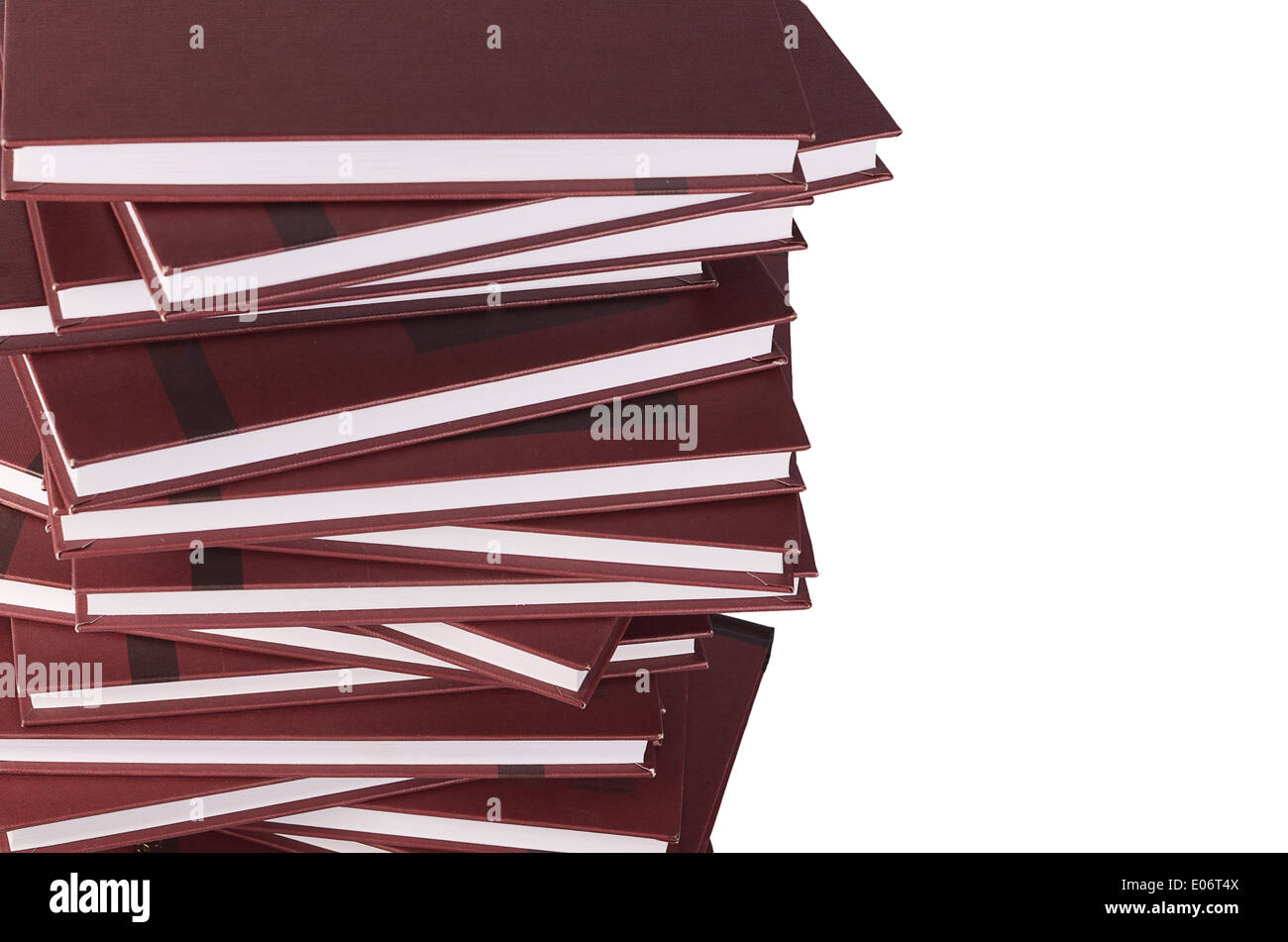 Pile of books isolated on white background Stock Photo - Alamy