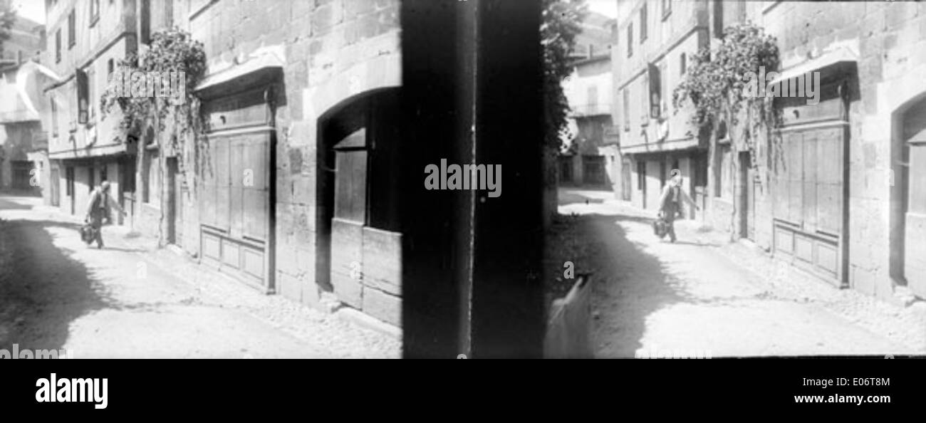 Small street old houses Black and White Stock Photos & Images - Alamy