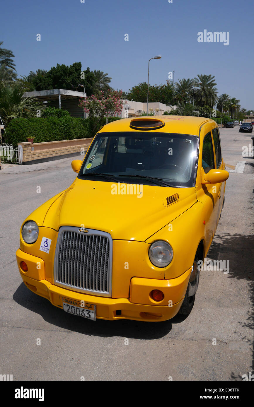 Bahrain Taxi on a compound in Barbar, Kingdom of Bahrain Stock Photo ...