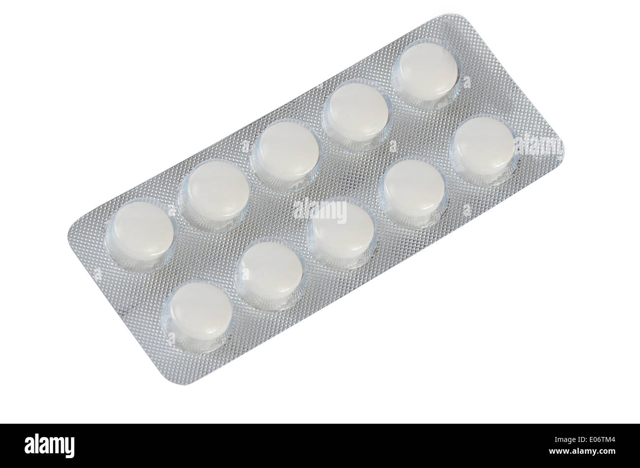 Tablets in packing isolated on white background Stock Photo - Alamy