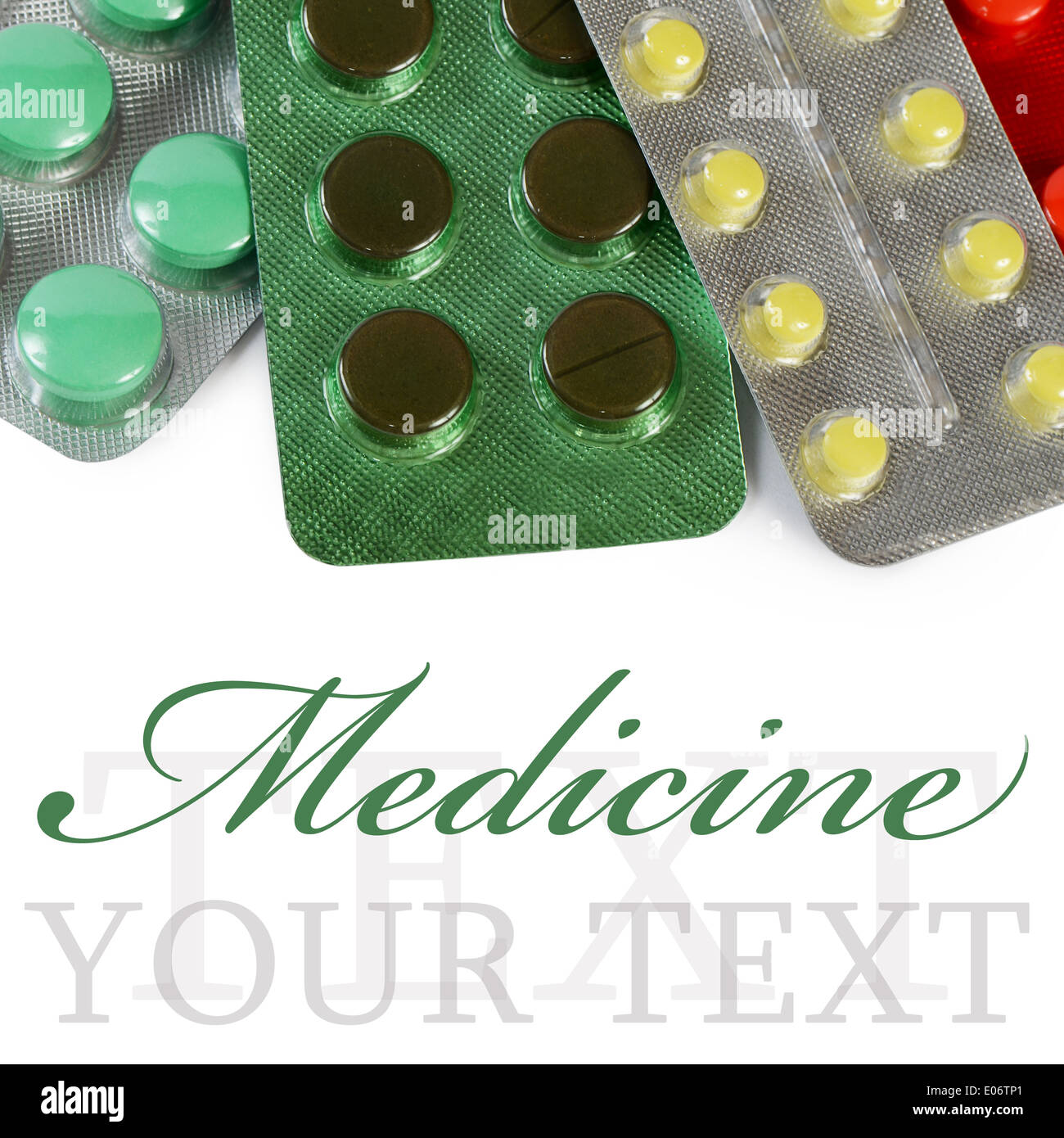 Tablets in packing isolated on white background Stock Photo - Alamy