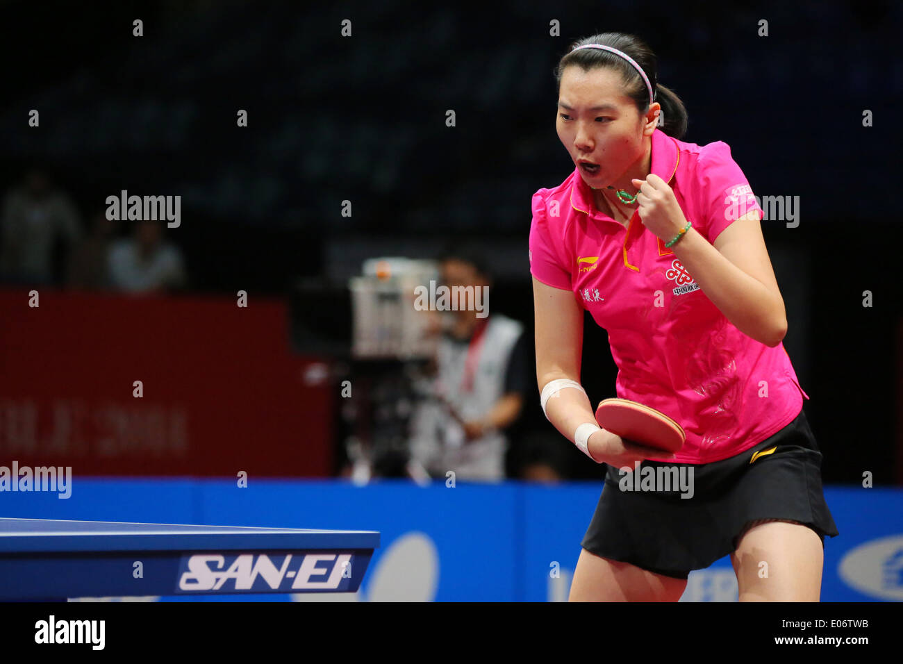 1st Yoyogi Gymnasium, Tokyo, Japan. 4th May, 2014. Li Xiaoxia (CHN), MAY 4, 2014 - Table Tennis ...