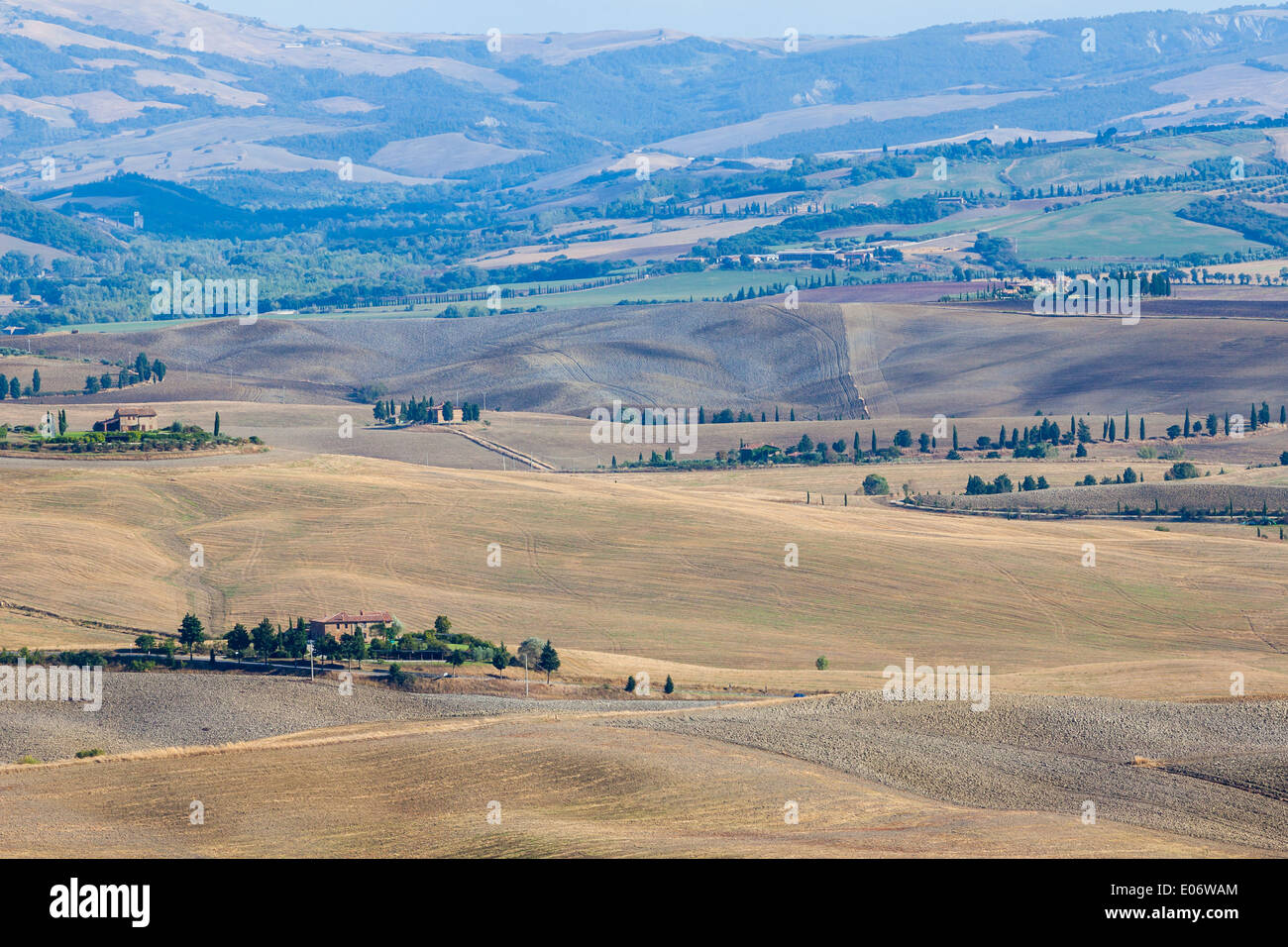 Tuscany autumn landscape in the early morning Stock Photo - Alamy