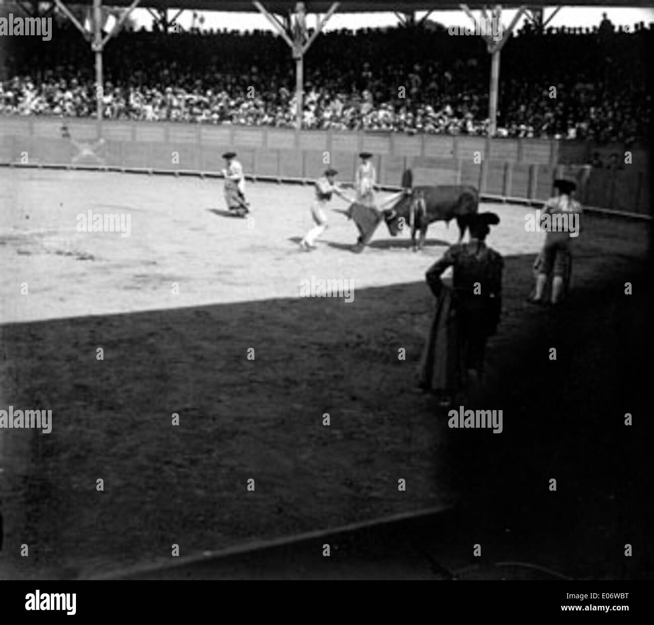 Red cape bullfighting Black and White Stock Photos & Images - Alamy