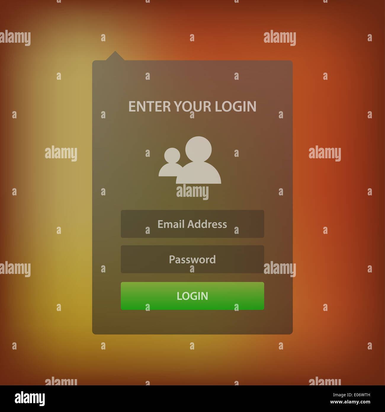 Login form ui design hi-res stock photography and images - Alamy