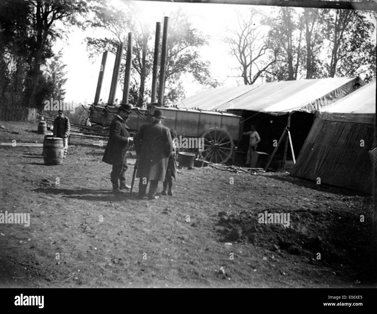 A photograph of a military barracks, illustrating the architecture and ...