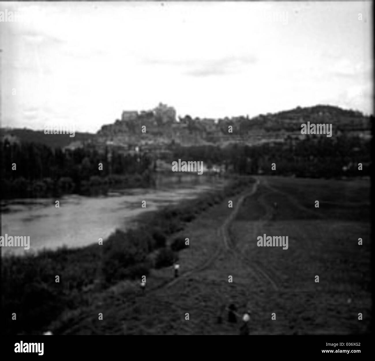 A photograph of a château located near Sarlat, a town in the Dordogne ...