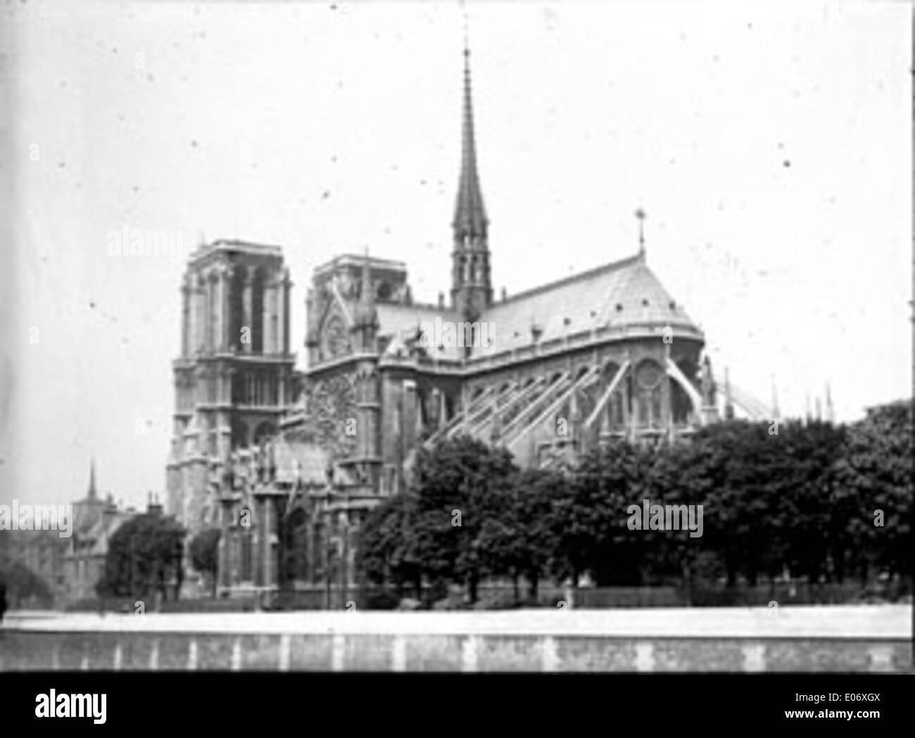 A general view of the apse of Notre-Dame Cathedral in Paris, taken in ...