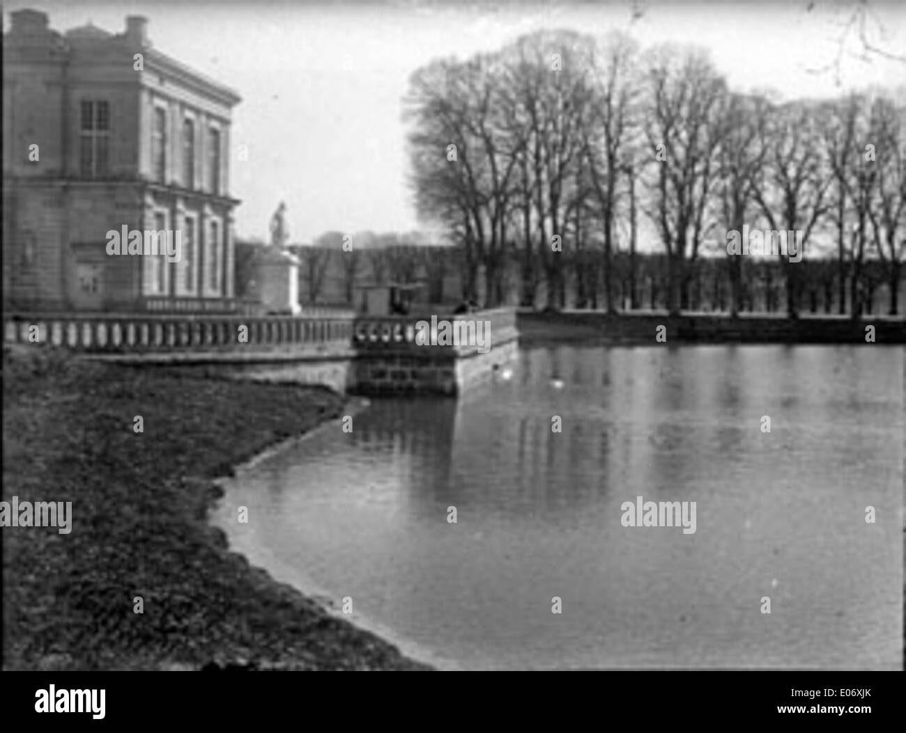 A photograph from April 1899 of the Etang des Carpes (Carp Pond) at the ...
