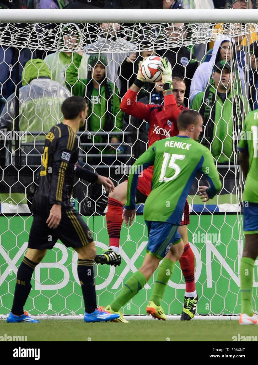 May 3 2014. Seattle Sounders FC goalkeeper Stefan Frei #24 in action ...