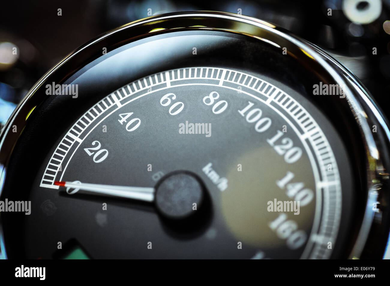 Detail of a speedometer of a motorcycle Stock Photo - Alamy