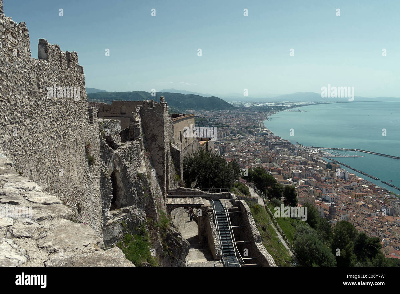 Salerno - Castello Lomgobardo Principe Arechi - Arechi's Castle Stock ...