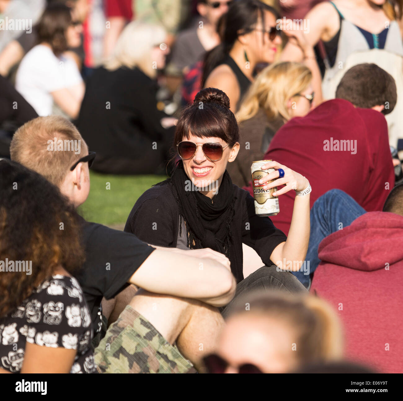 London, UK. 5th May 2014. People enjoying the performances at the ...