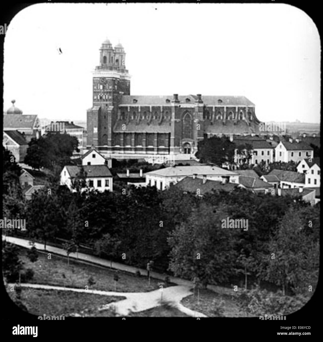 The Uppsala Cathedral in Stockholm, Sweden, is portrayed in this ...