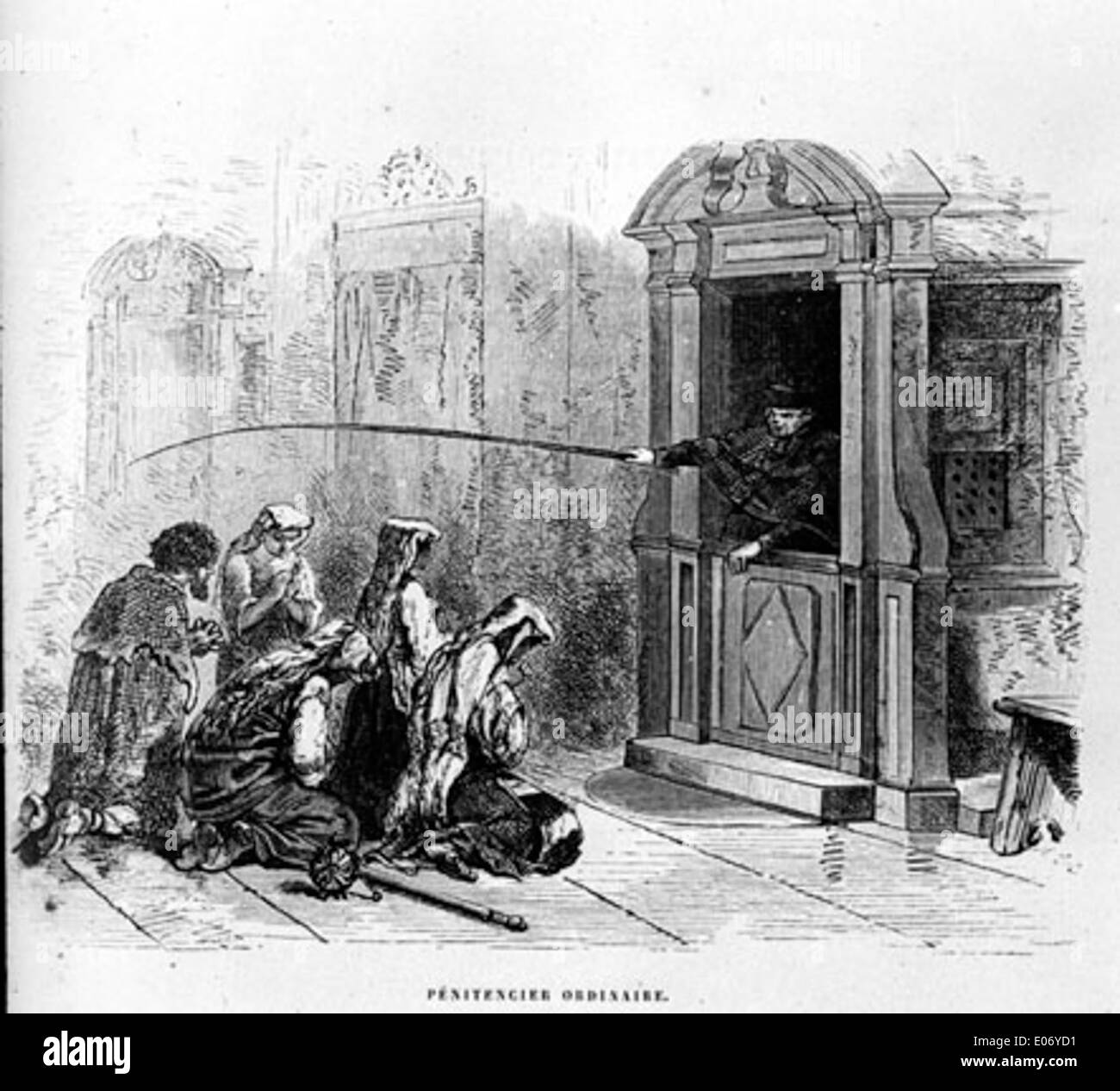 A print depicting a typical penitentiary, illustrating the architecture ...
