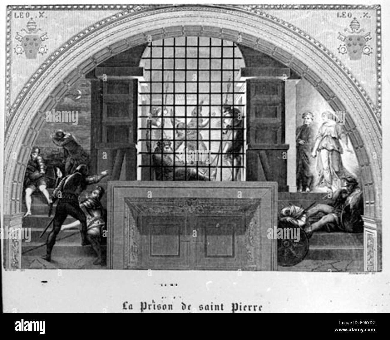 A fresco depicting the Saint Peter's Prison, located in the Vatican ...