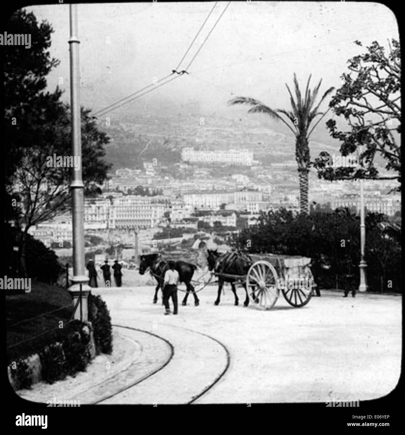 A photograph of the Porte Neuve in Monaco, taken in 1905, showcasing ...