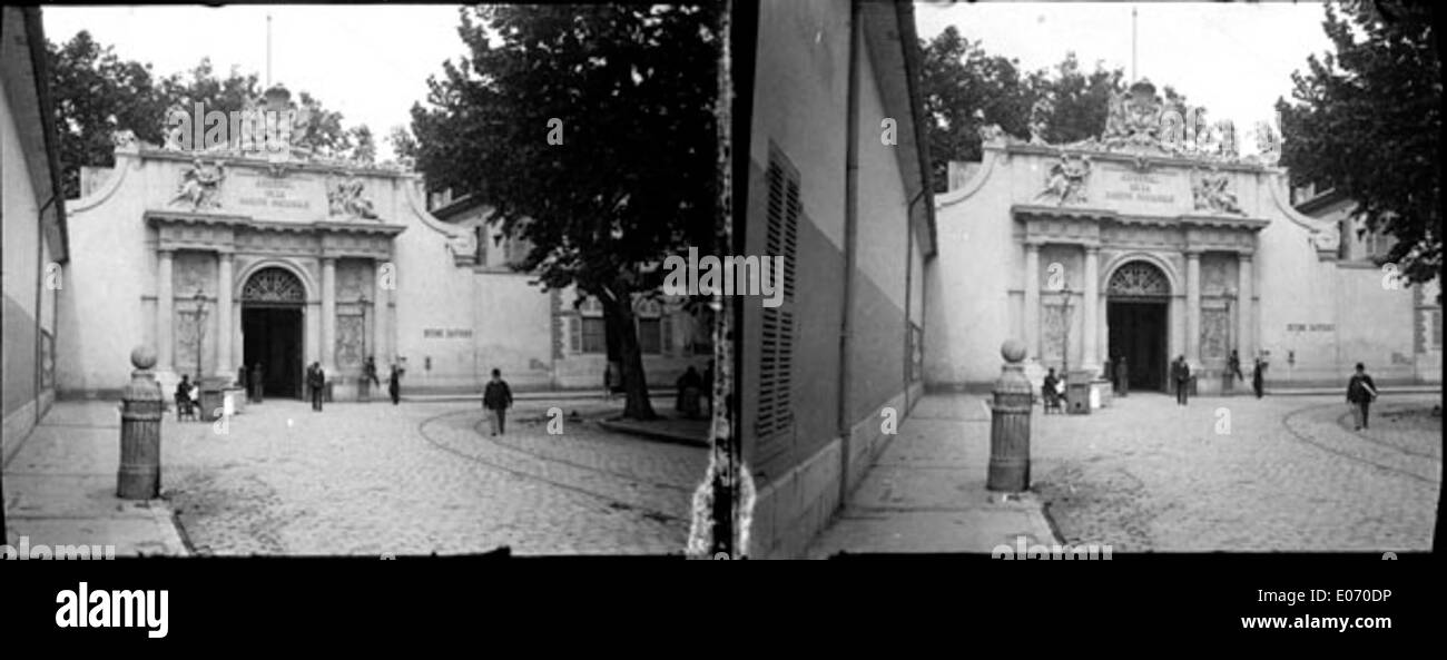 The entrance to the Arsenal in Toulon, photographed on May 9, 1905. The ...