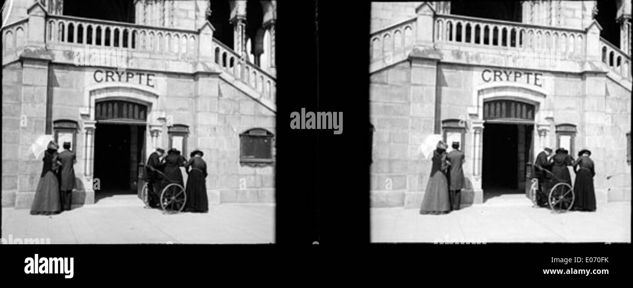 This photograph captures the crypt at Lourdes, France, taken on July 13 ...