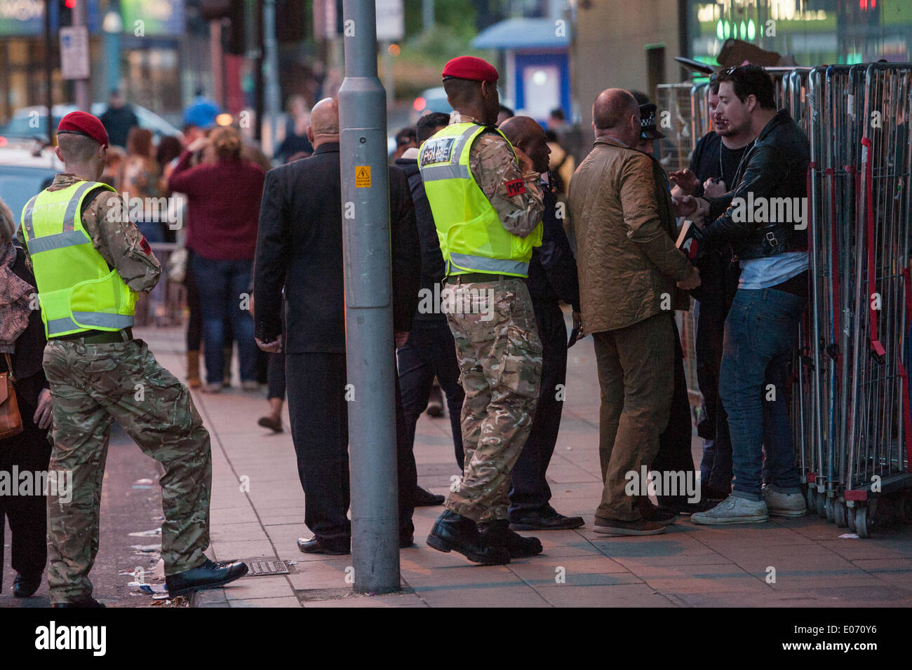 London, UK. 03/05/2014. A drunk man is given a warning as the Royal ...