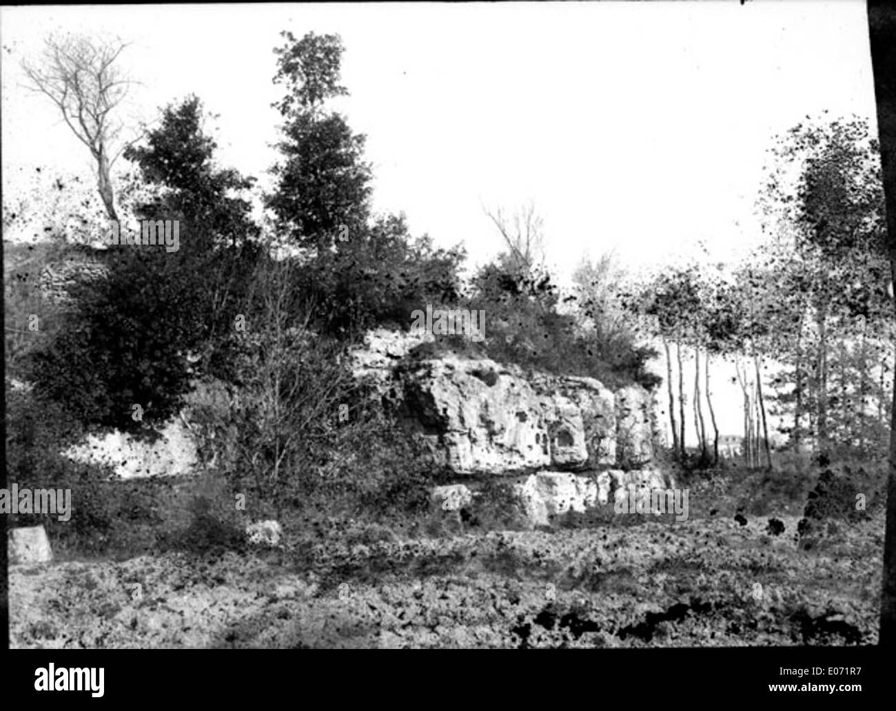 This photograph taken on October 19, 1897, depicts the 'Rocher de Cat ...